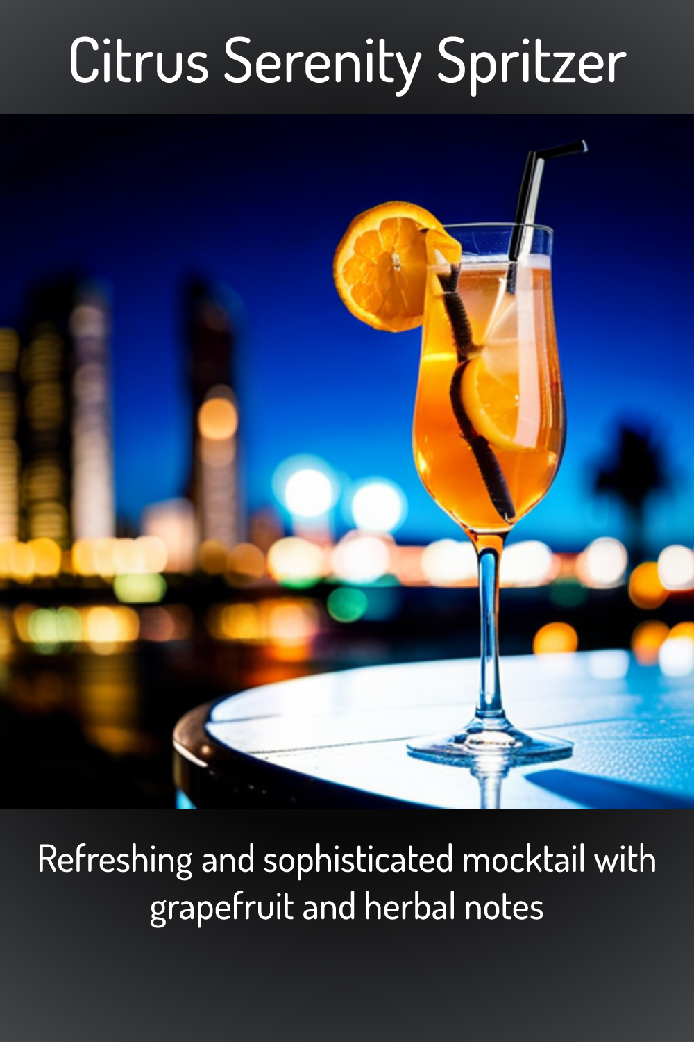 Citrus Serenity Spritzer Refreshing And Sophisticated Mocktail With