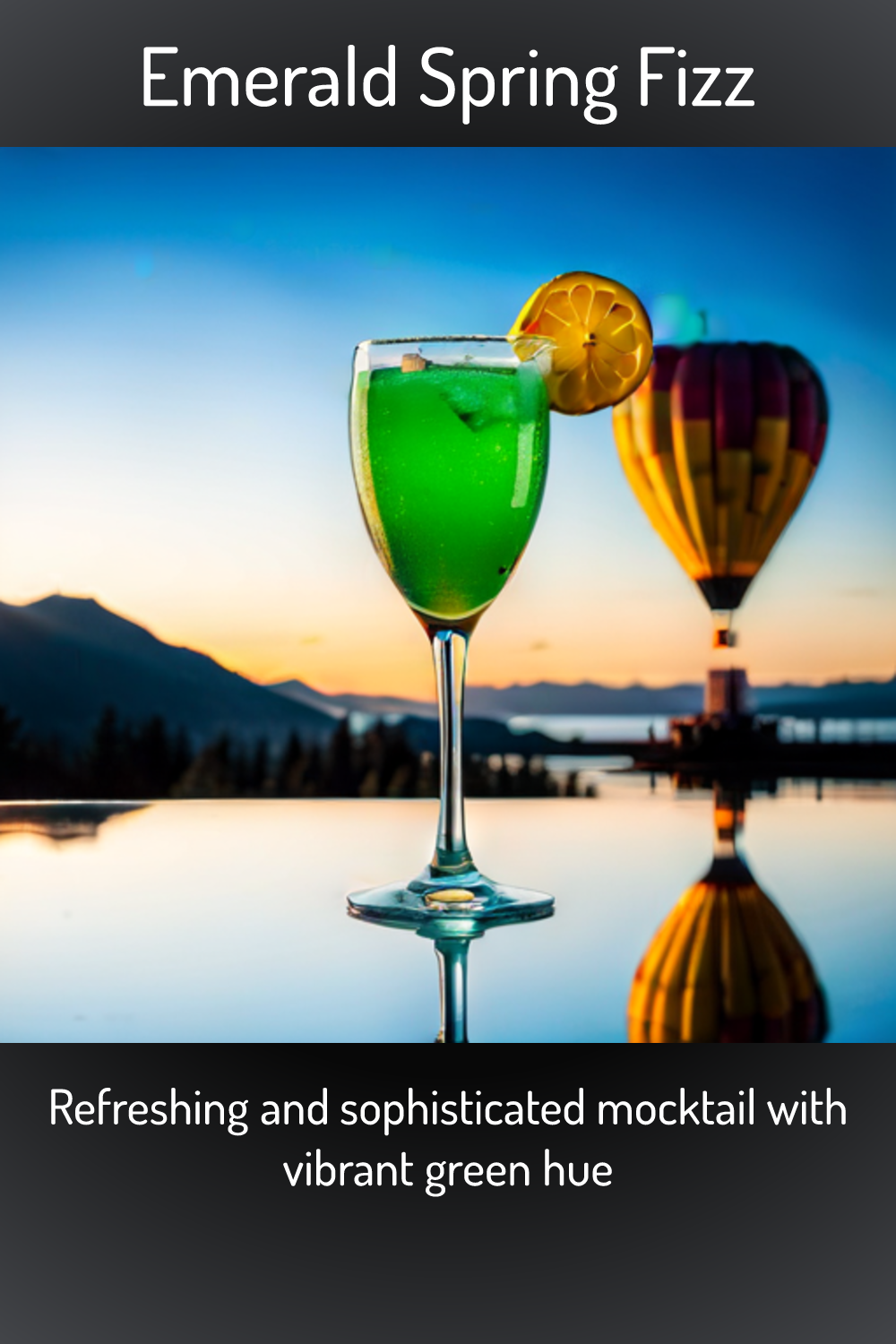 Emerald Spring Fizz Refreshing And Sophisticated Mocktail With Vibrant