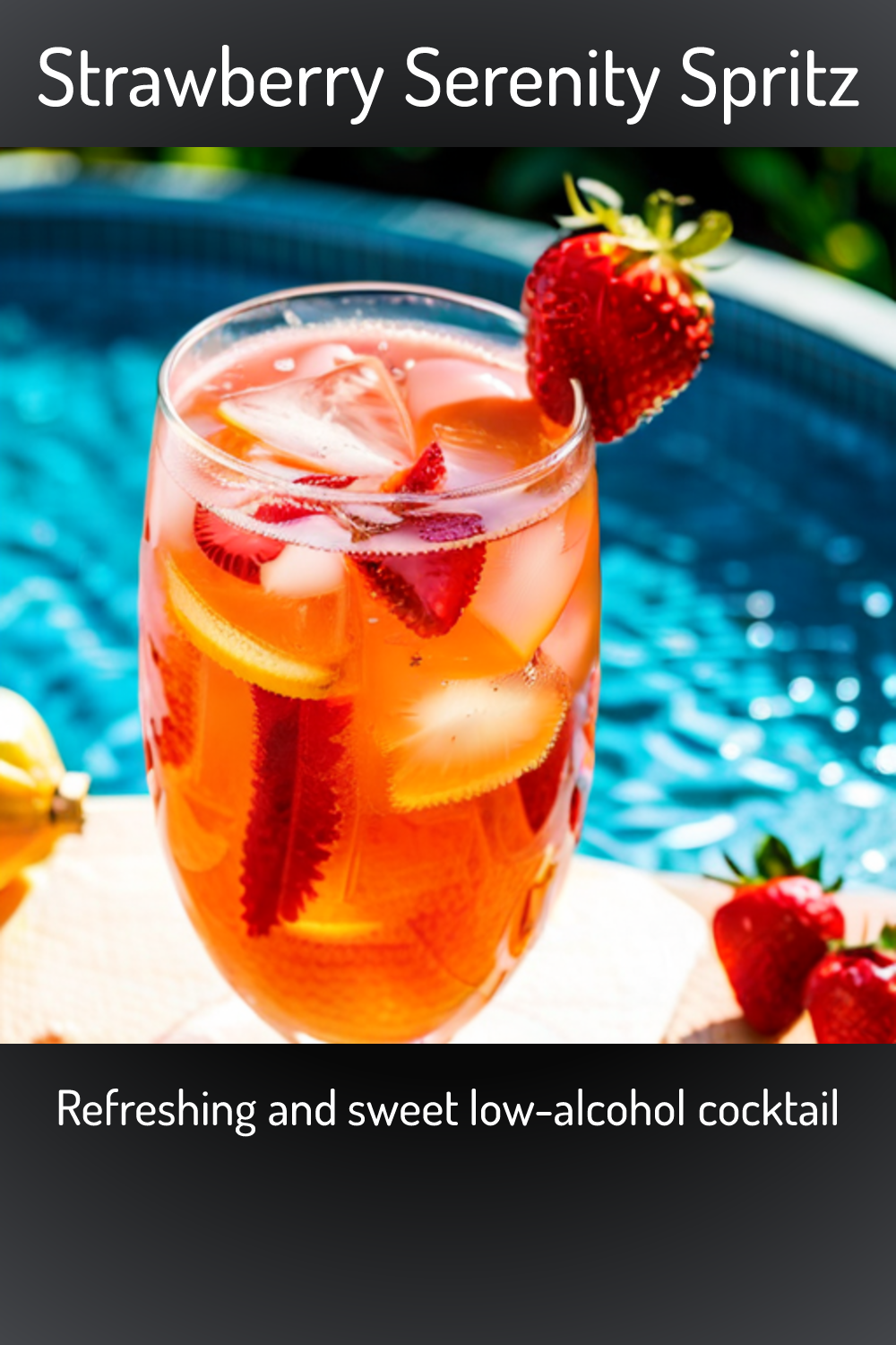 Strawberry Serenity Spritz Refreshing And Sweet Low Alcohol Cocktail
