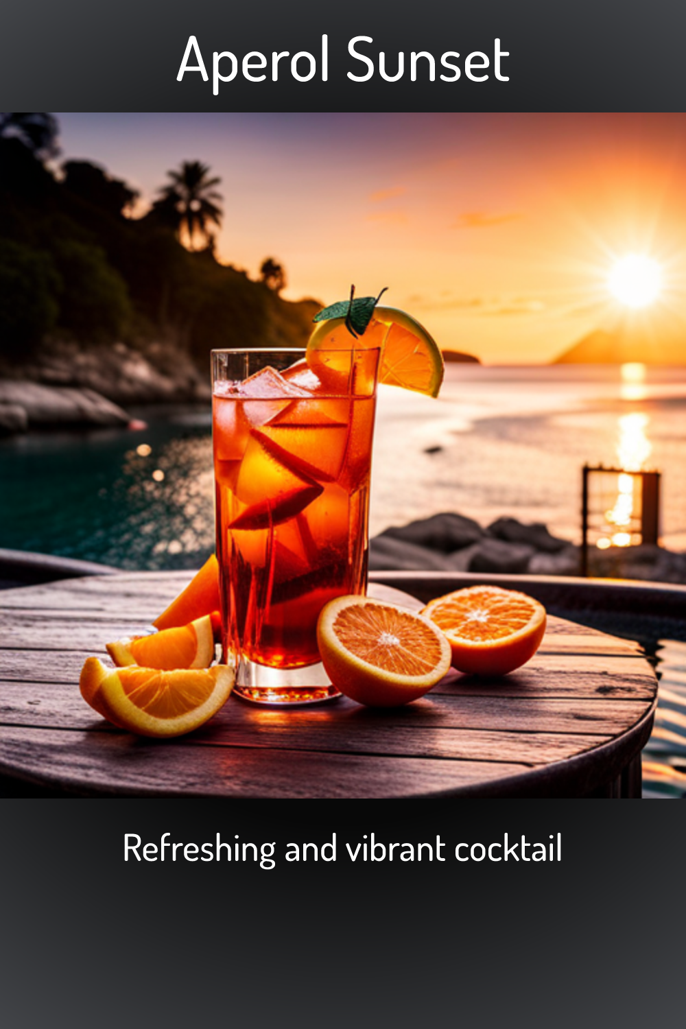 Aperol Sunset, Refreshing and vibrant cocktail