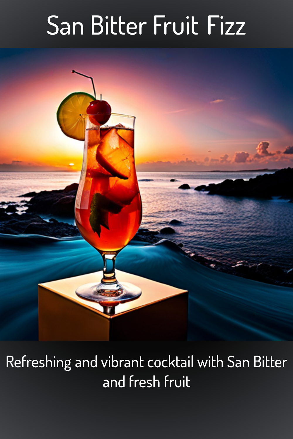 San Bitter Fruit Fizz, Refreshing and vibrant cocktail with San Bitter ...