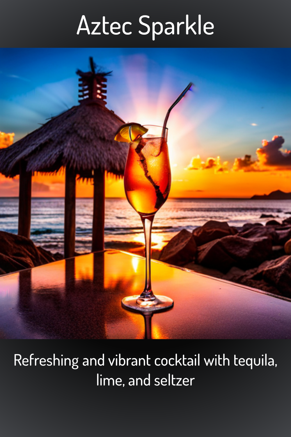Aztec Sparkle Refreshing And Vibrant Cocktail With Tequila Lime And