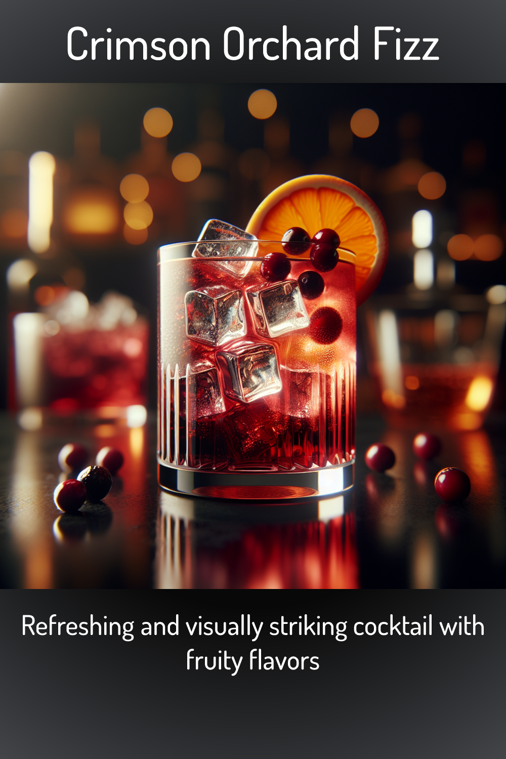 Crimson Orchard Fizz Refreshing And Visually Striking Cocktail With