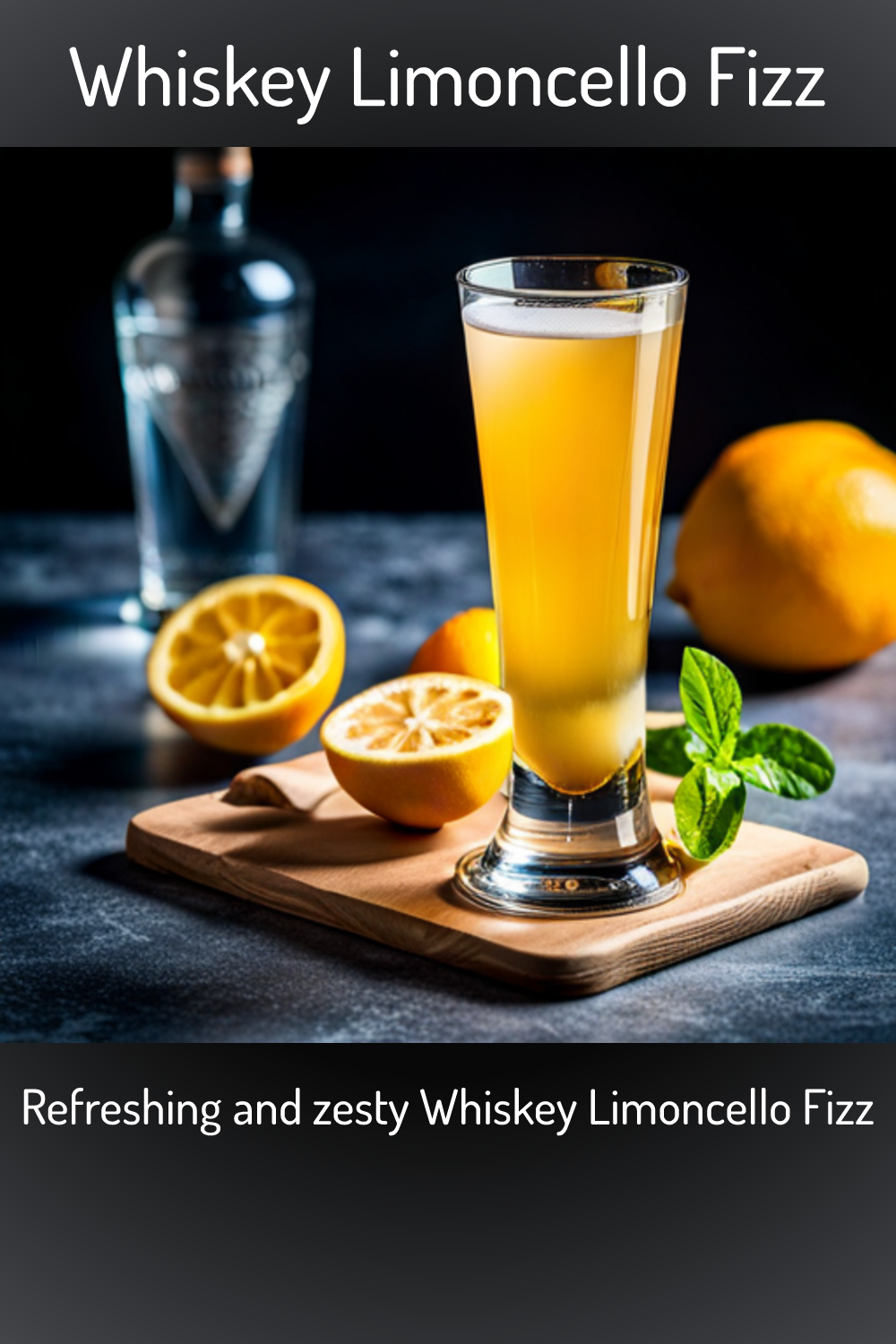 Whiskey Limoncello Fizz, Refreshing and zesty Whiskey Limoncello Fizz