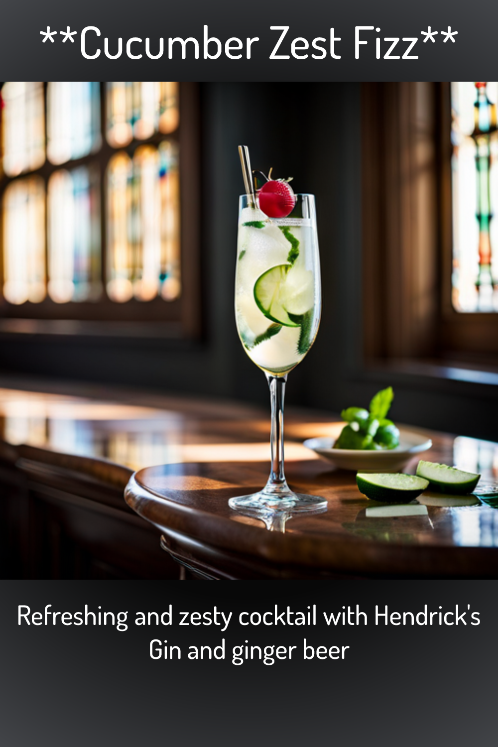 **Cucumber Zest Fizz**, Refreshing and zesty cocktail with Hendrick's ...