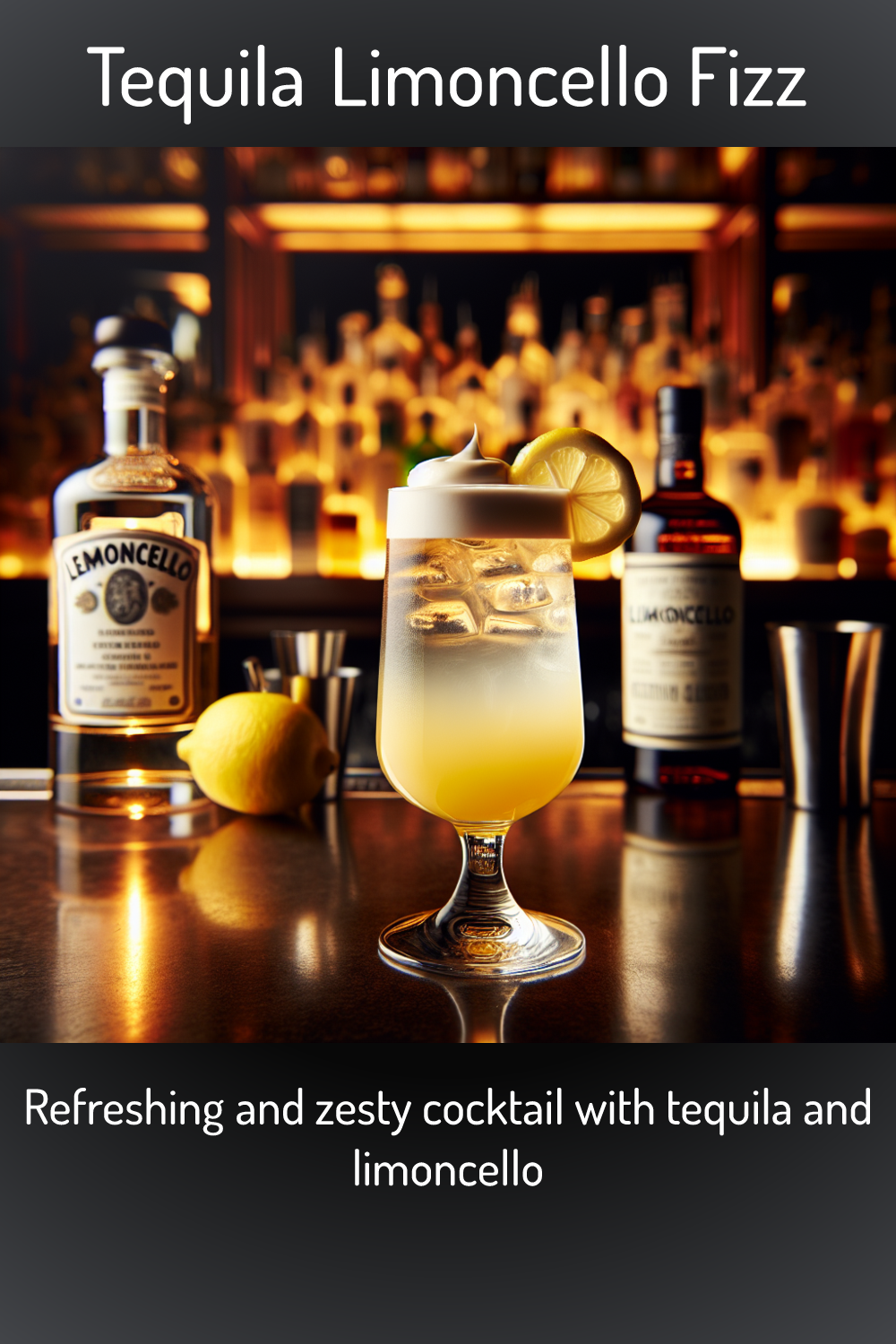 Tequila Limoncello Fizz, Refreshing and zesty cocktail with tequila and ...