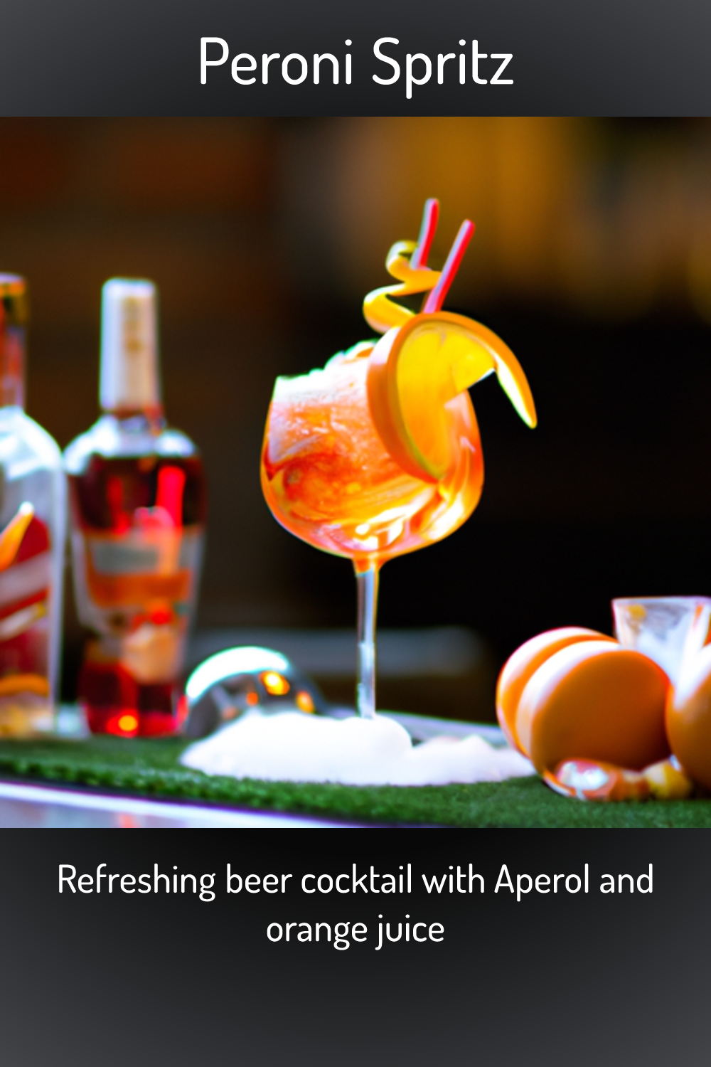 Peroni Spritz, Refreshing beer cocktail with Aperol and orange juice