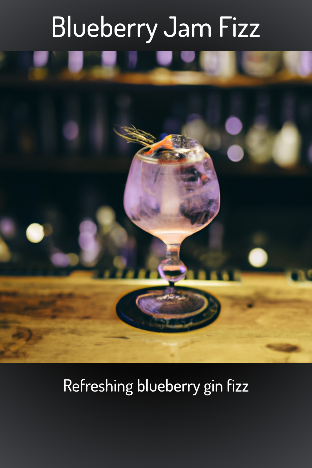 Blueberry Jam Fizz, Refreshing blueberry gin fizz
