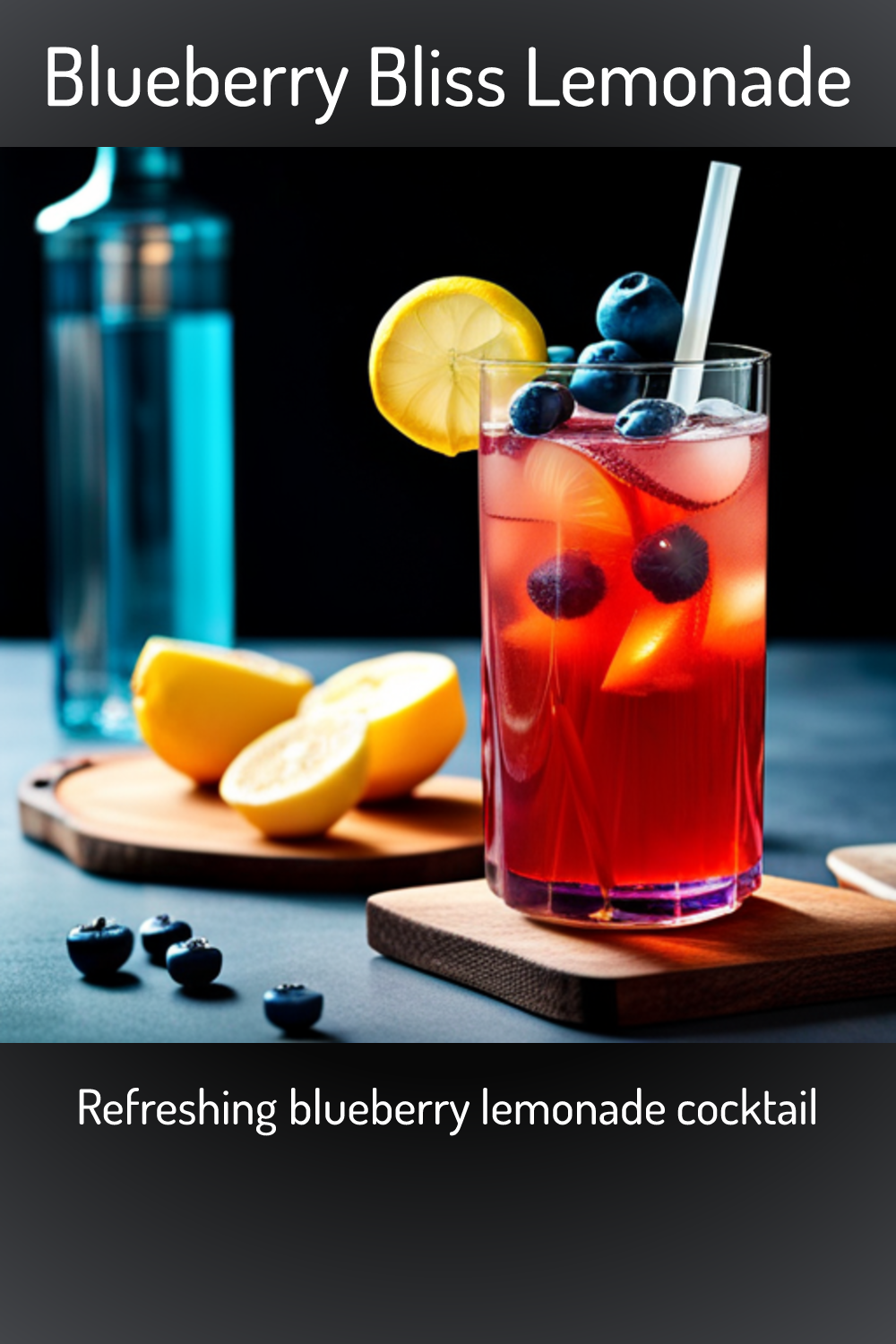 Blueberry Bliss Lemonade, Refreshing blueberry lemonade cocktail