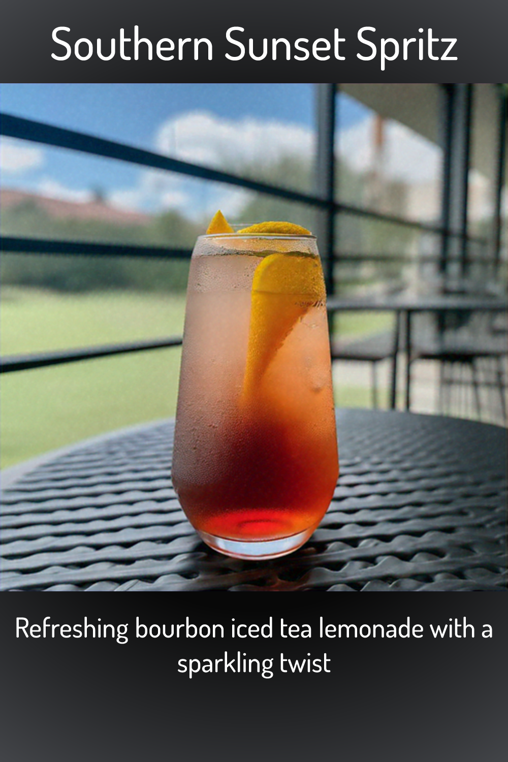 Southern Sunset Spritz, Refreshing bourbon iced tea lemonade with a ...