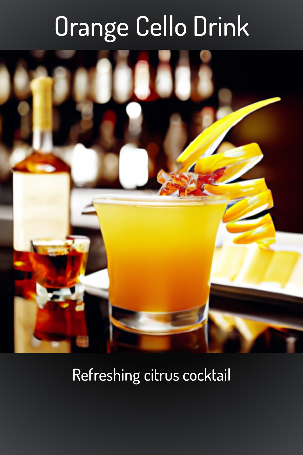 Orange Cello Drink, Refreshing citrus cocktail