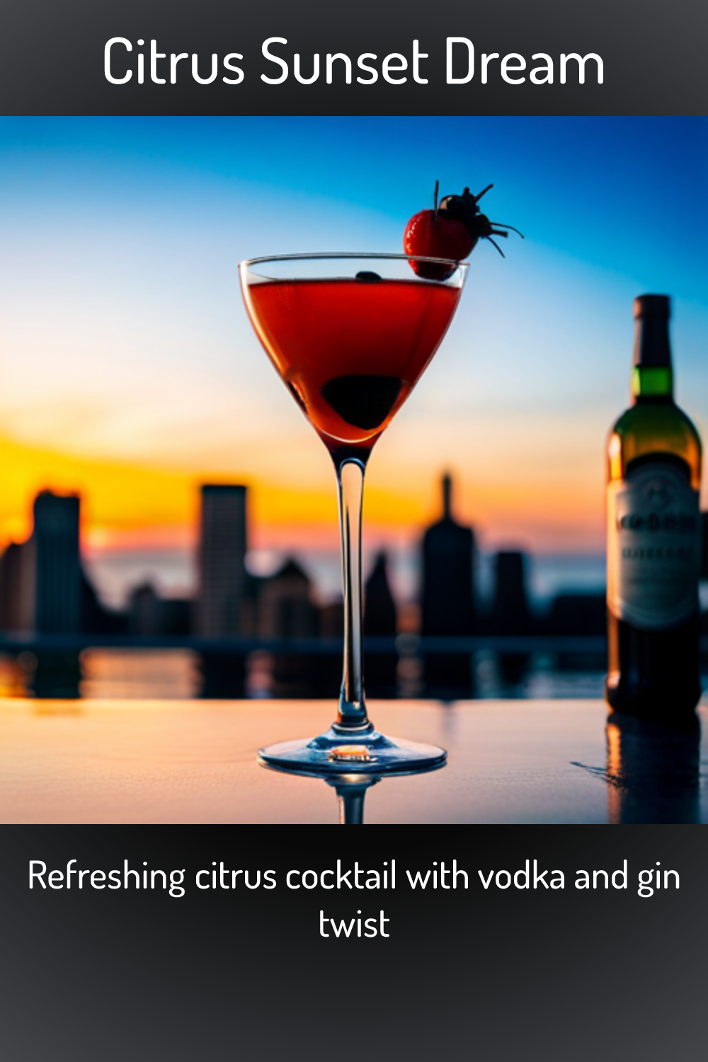 Citrus Sunset Dream Refreshing Citrus Cocktail With Vodka And Gin Twist