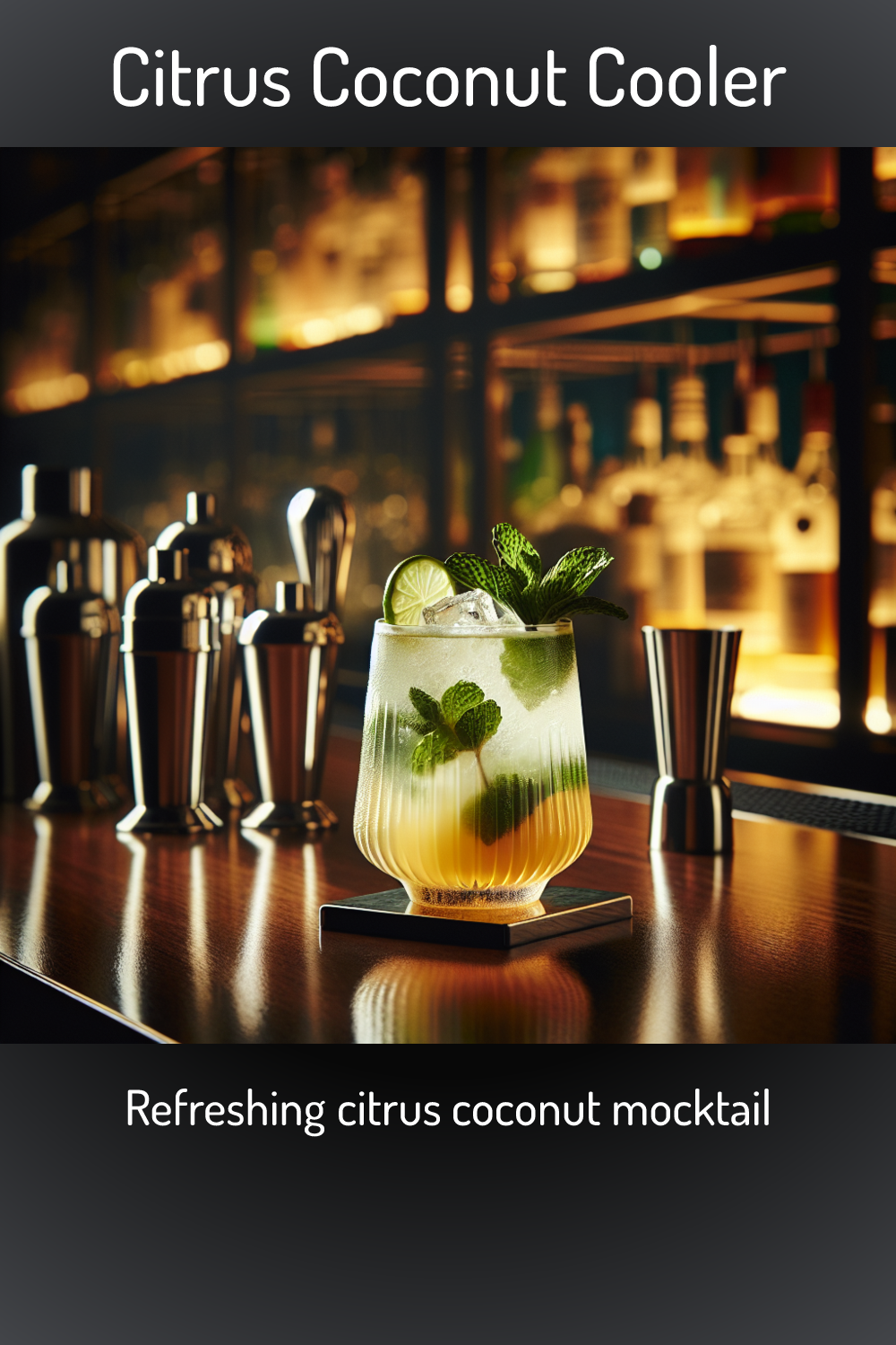 Citrus Coconut Cooler, Refreshing citrus coconut mocktail