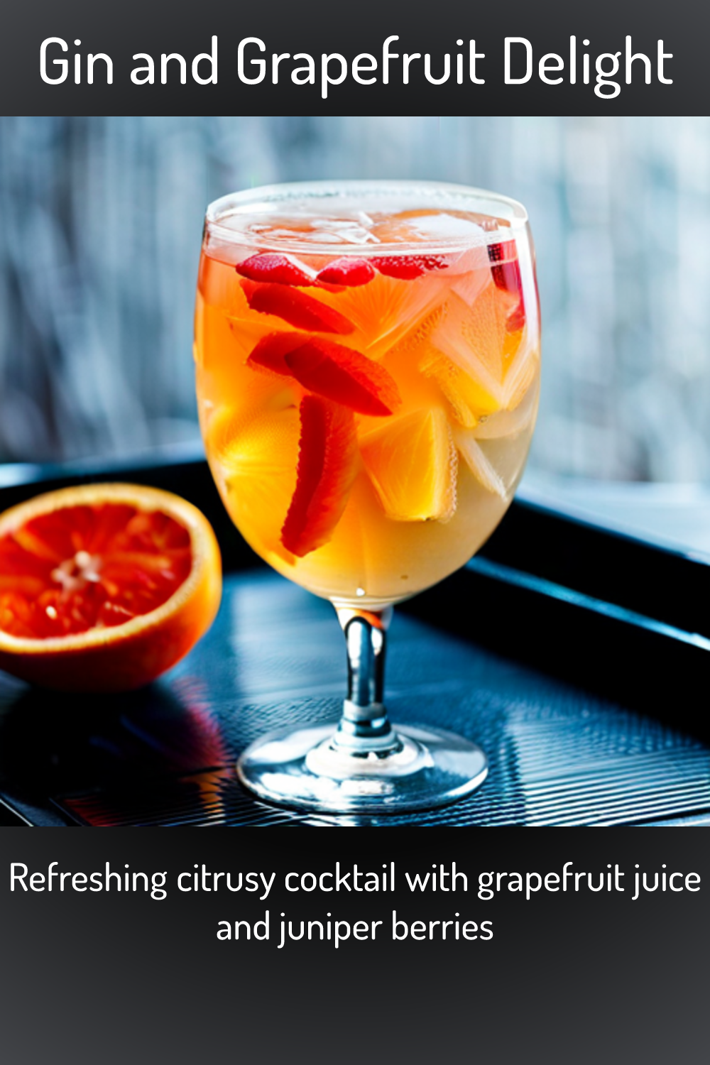 Gin and Grapefruit Delight, Refreshing citrusy cocktail with grapefruit ...