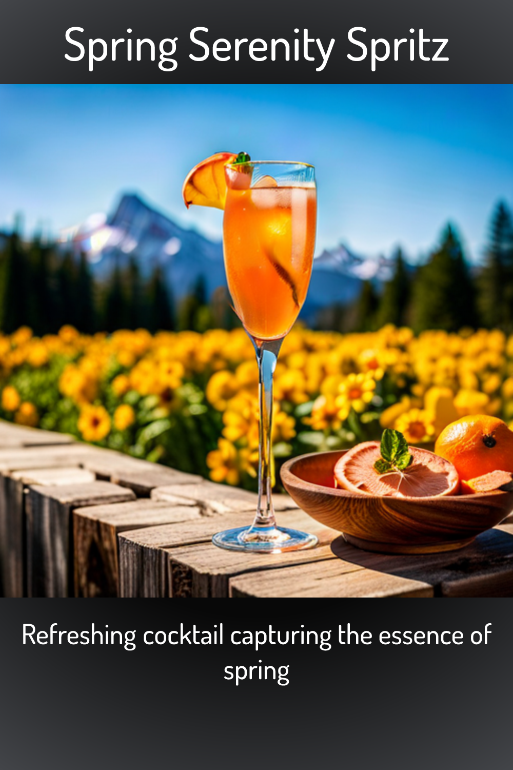 Spring Serenity Spritz Refreshing Cocktail Capturing The Essence Of Spring