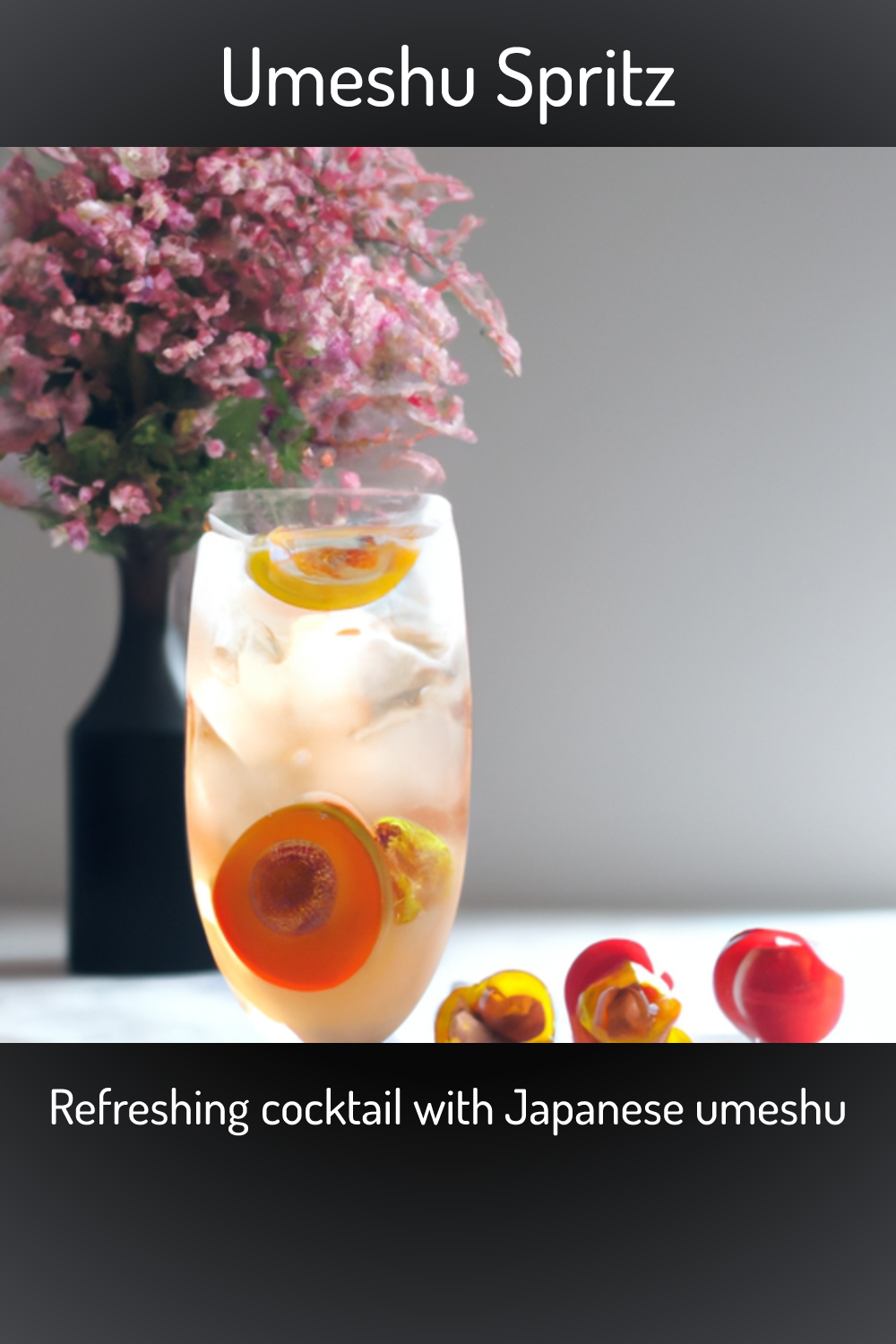 Umeshu Spritz, Refreshing cocktail with Japanese umeshu
