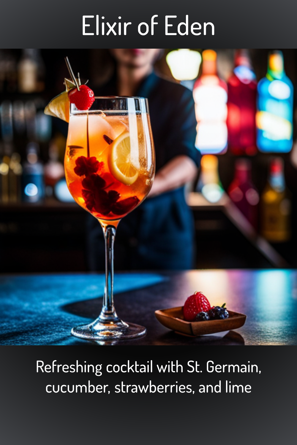 Elixir of Eden, Refreshing cocktail with St. Germain, cucumber ...