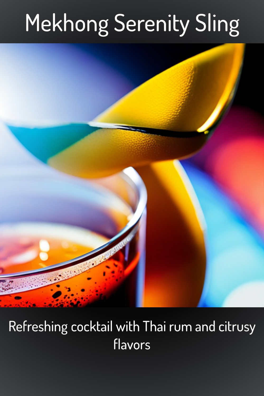 Mekhong Serenity Sling, Refreshing cocktail with Thai rum and citrusy ...