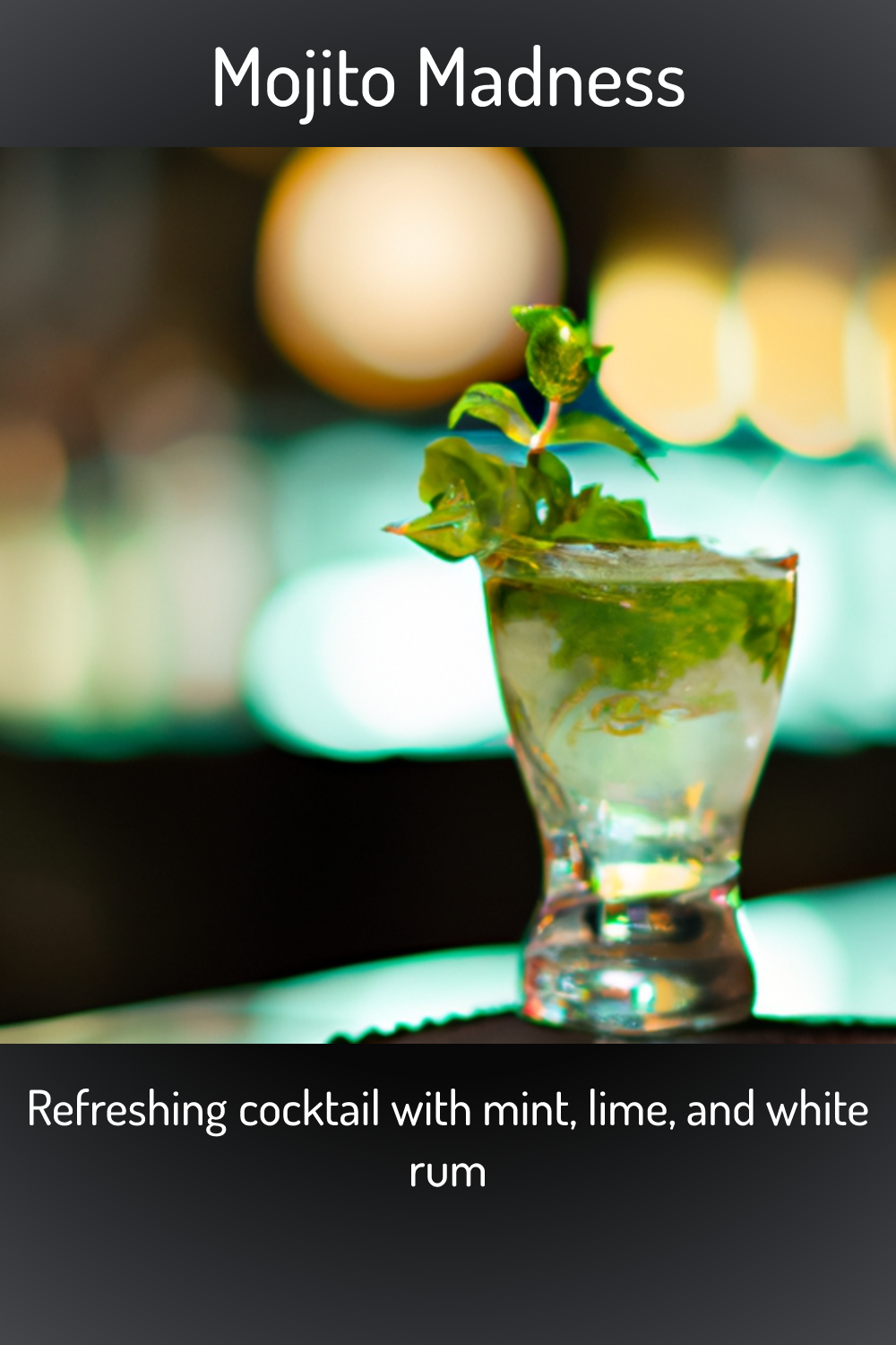 Mojito Madness, Refreshing cocktail with mint, lime, and white rum