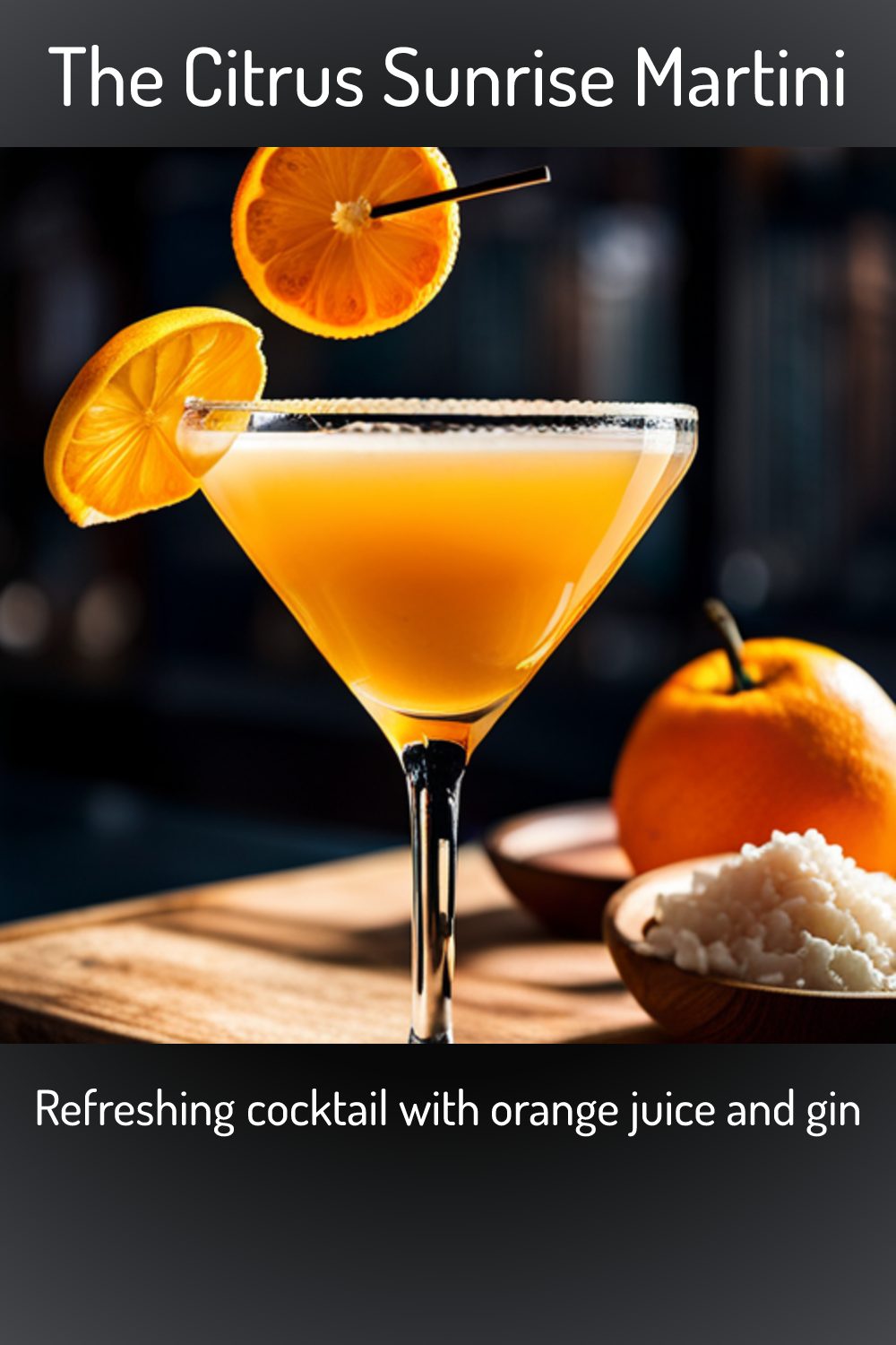 The Citrus Sunrise Martini Refreshing Cocktail With Orange Juice And Gin