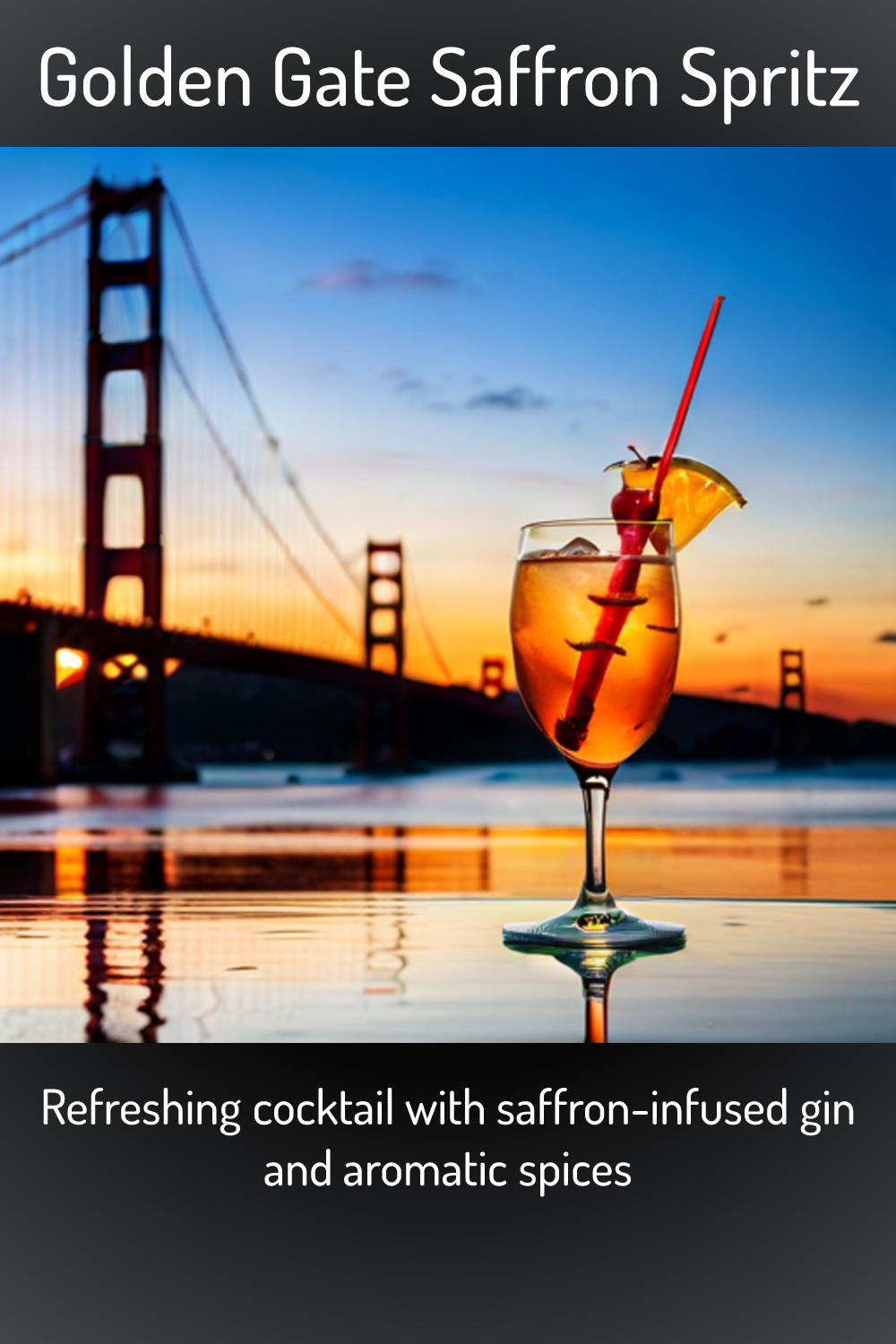 Golden Gate Saffron Spritz, Refreshing cocktail with saffron-infused ...