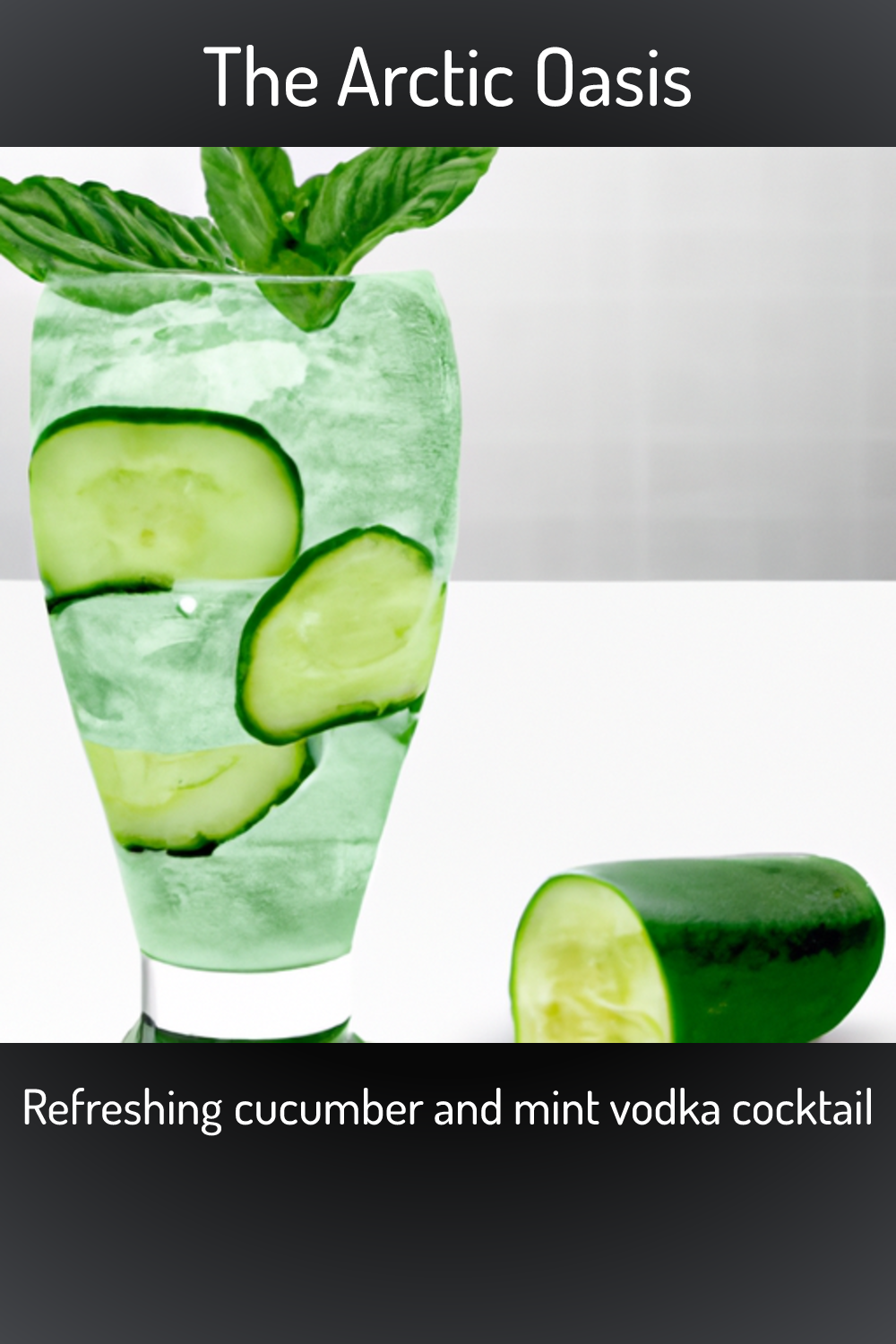 The Arctic Oasis, Refreshing cucumber and mint vodka cocktail
