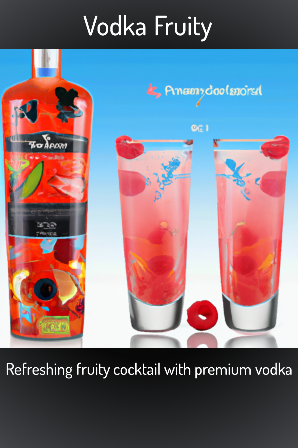 Vodka Fruity, Refreshing fruity cocktail with premium vodka