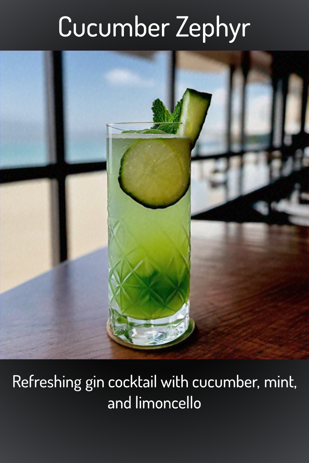 Cucumber Zephyr Refreshing Gin Cocktail With Cucumber Mint And