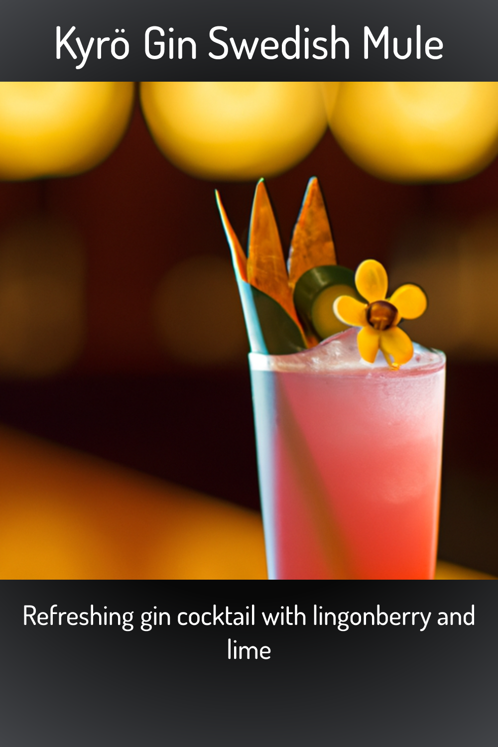 Kyrö Gin Swedish Mule, Refreshing gin cocktail with lingonberry and lime