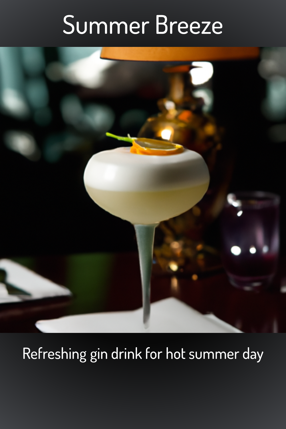 Summer Breeze, Refreshing gin drink for hot summer day