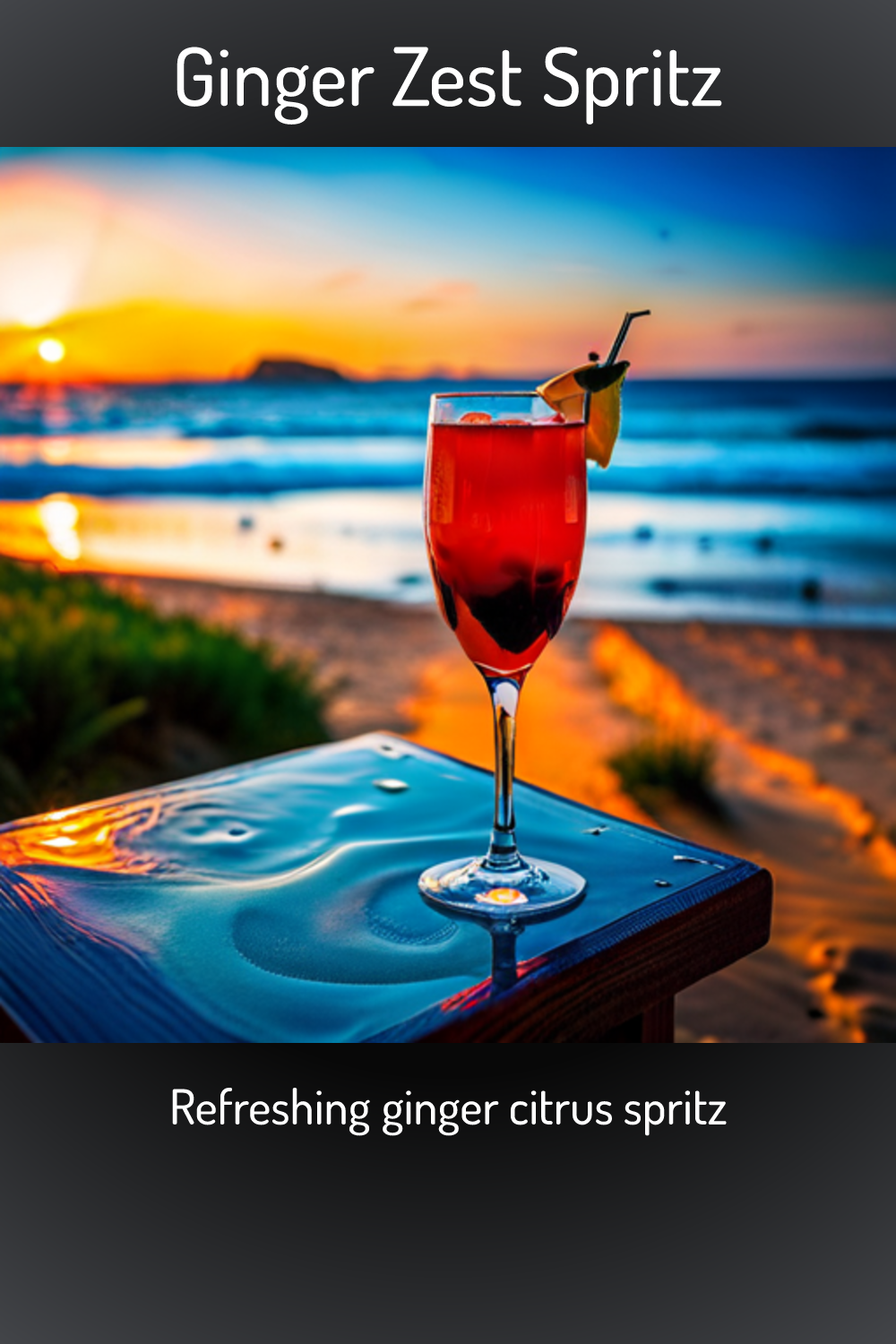 Ginger Zest Spritz, Refreshing ginger citrus spritz