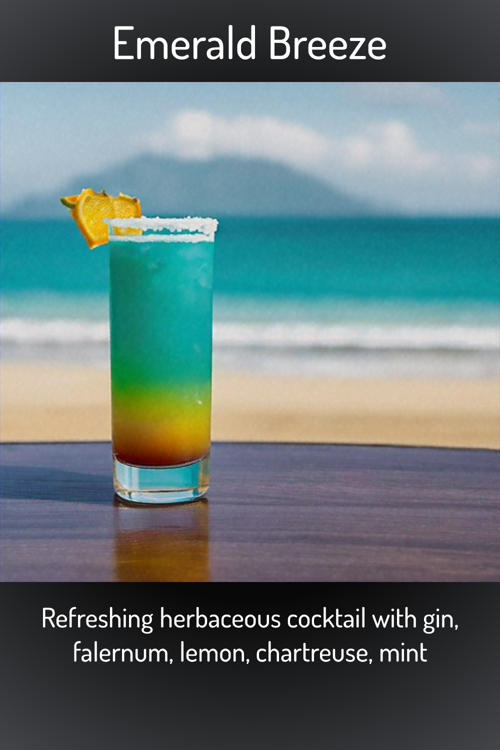 Emerald Breeze Refreshing Herbaceous Cocktail With Gin Falernum