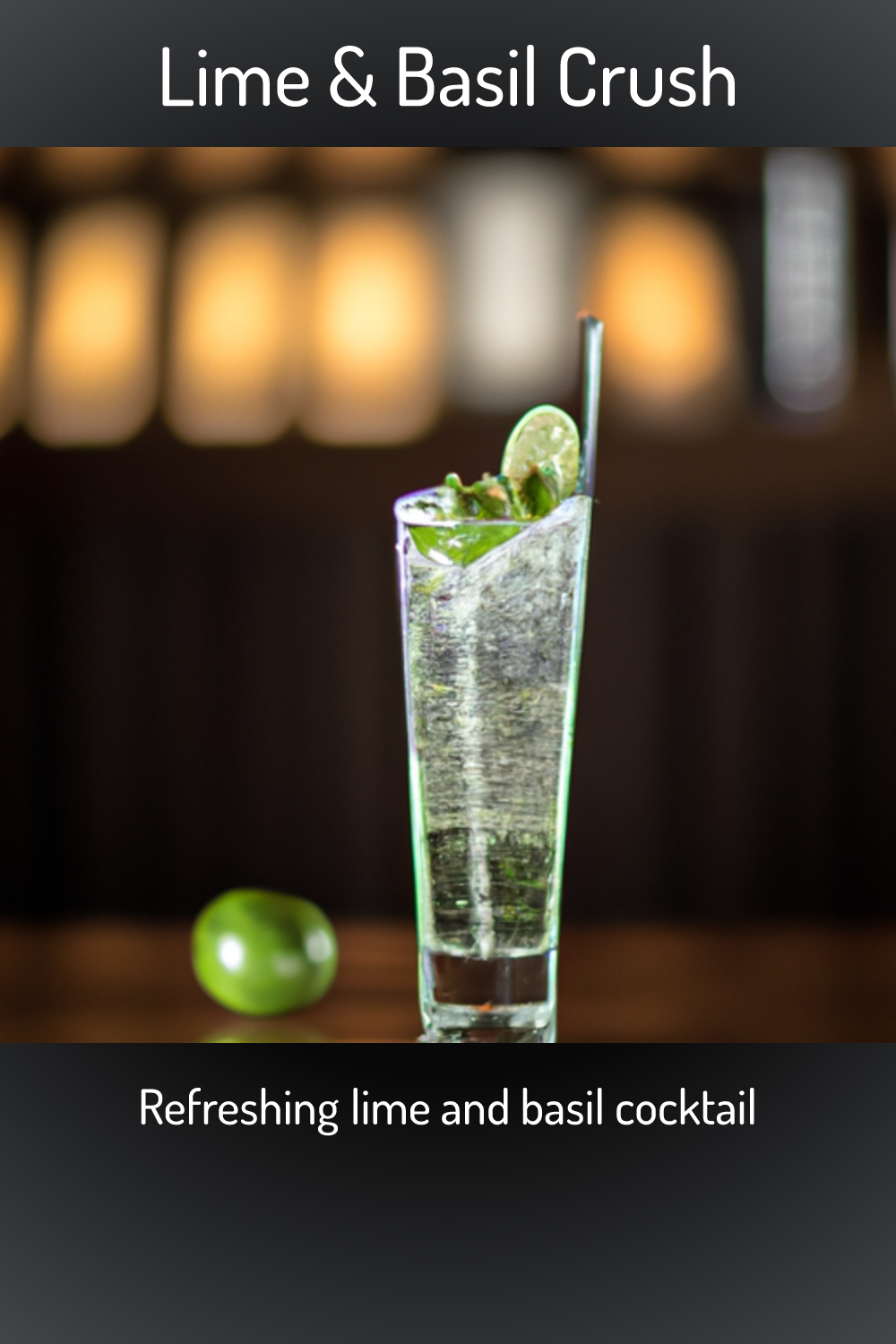 Lime & Basil Crush, Refreshing lime and basil cocktail