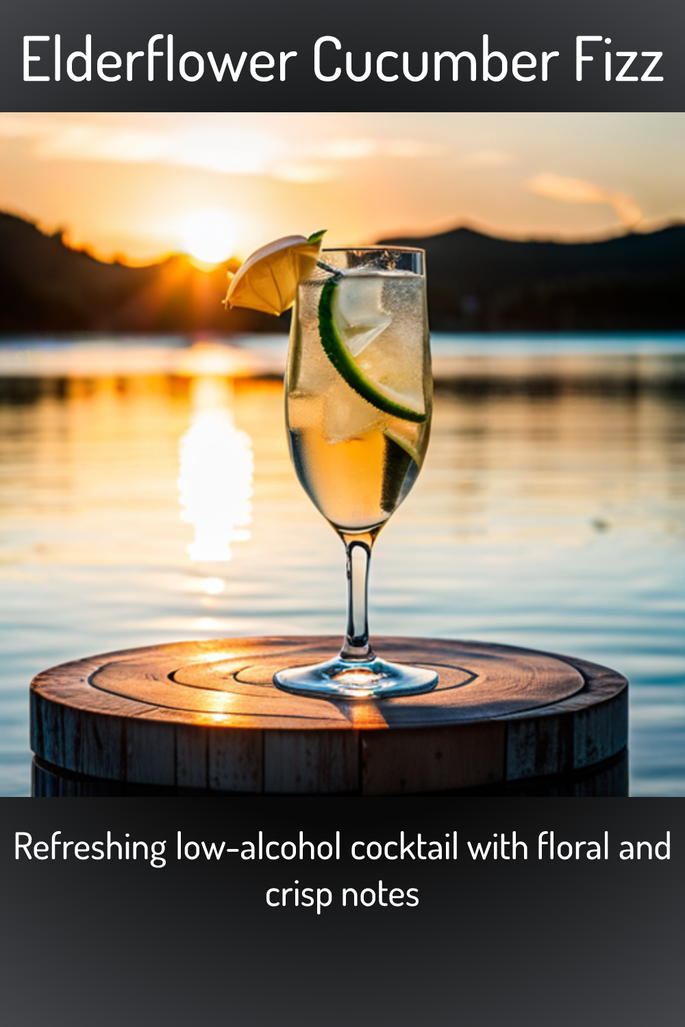 Elderflower Cucumber Fizz, Refreshing low-alcohol cocktail with floral ...