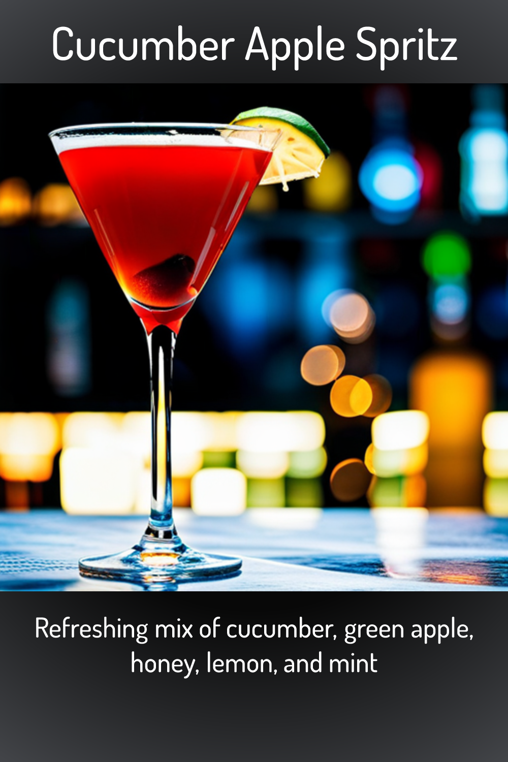 Cucumber Apple Spritz, Refreshing mix of cucumber, green apple, honey ...