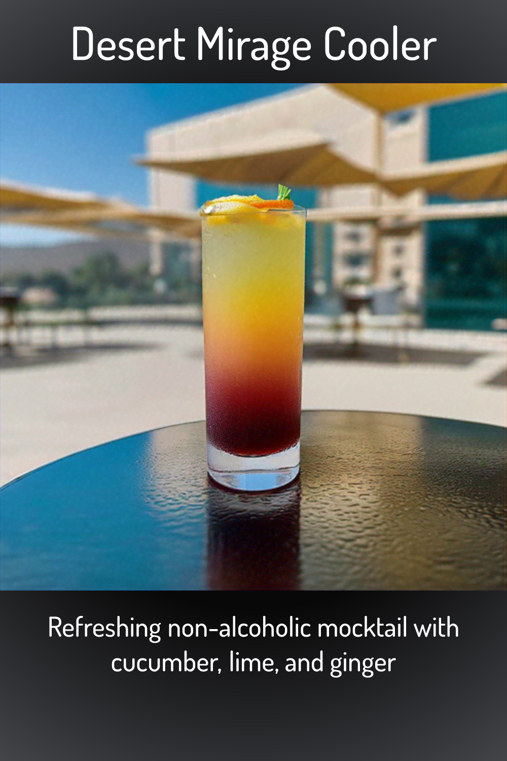 Desert Mirage Cooler Refreshing Non Alcoholic Mocktail With Cucumber