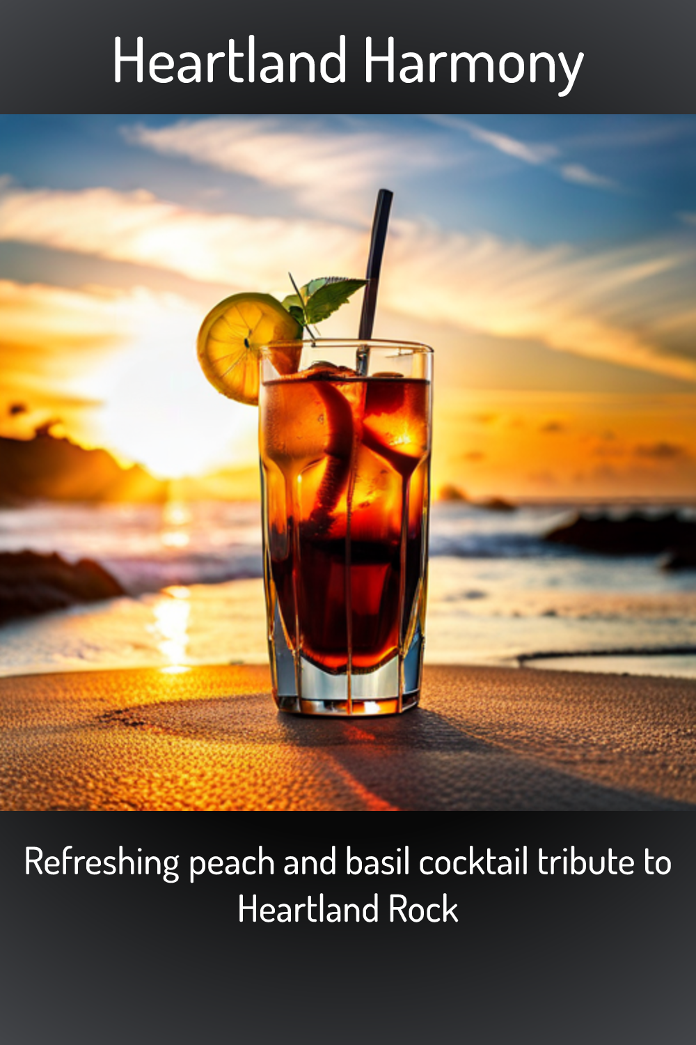 Heartland Harmony, Refreshing peach and basil cocktail tribute to ...