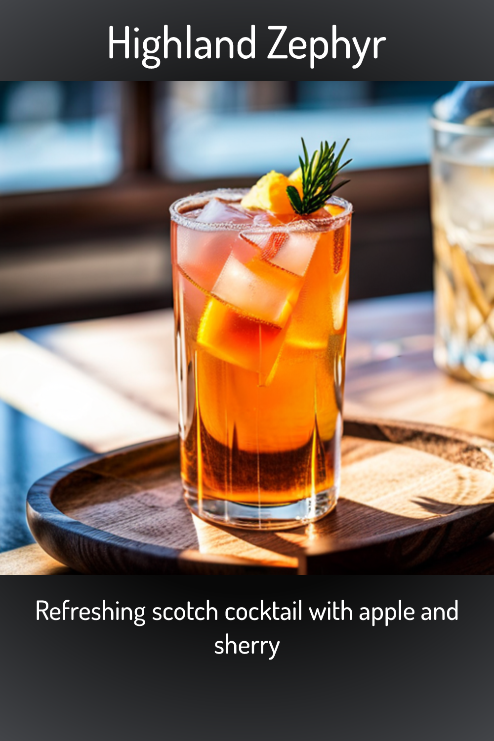 Highland Zephyr Refreshing Scotch Cocktail With Apple And Sherry