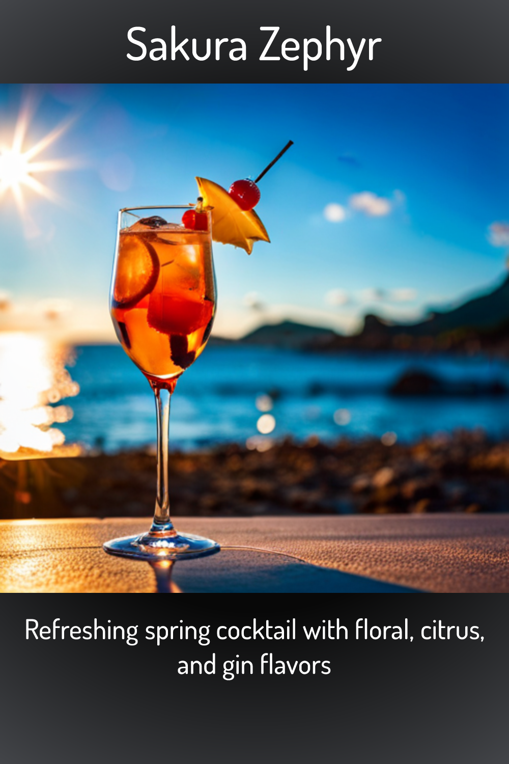 Sakura Zephyr Refreshing Spring Cocktail With Floral Citrus And Gin