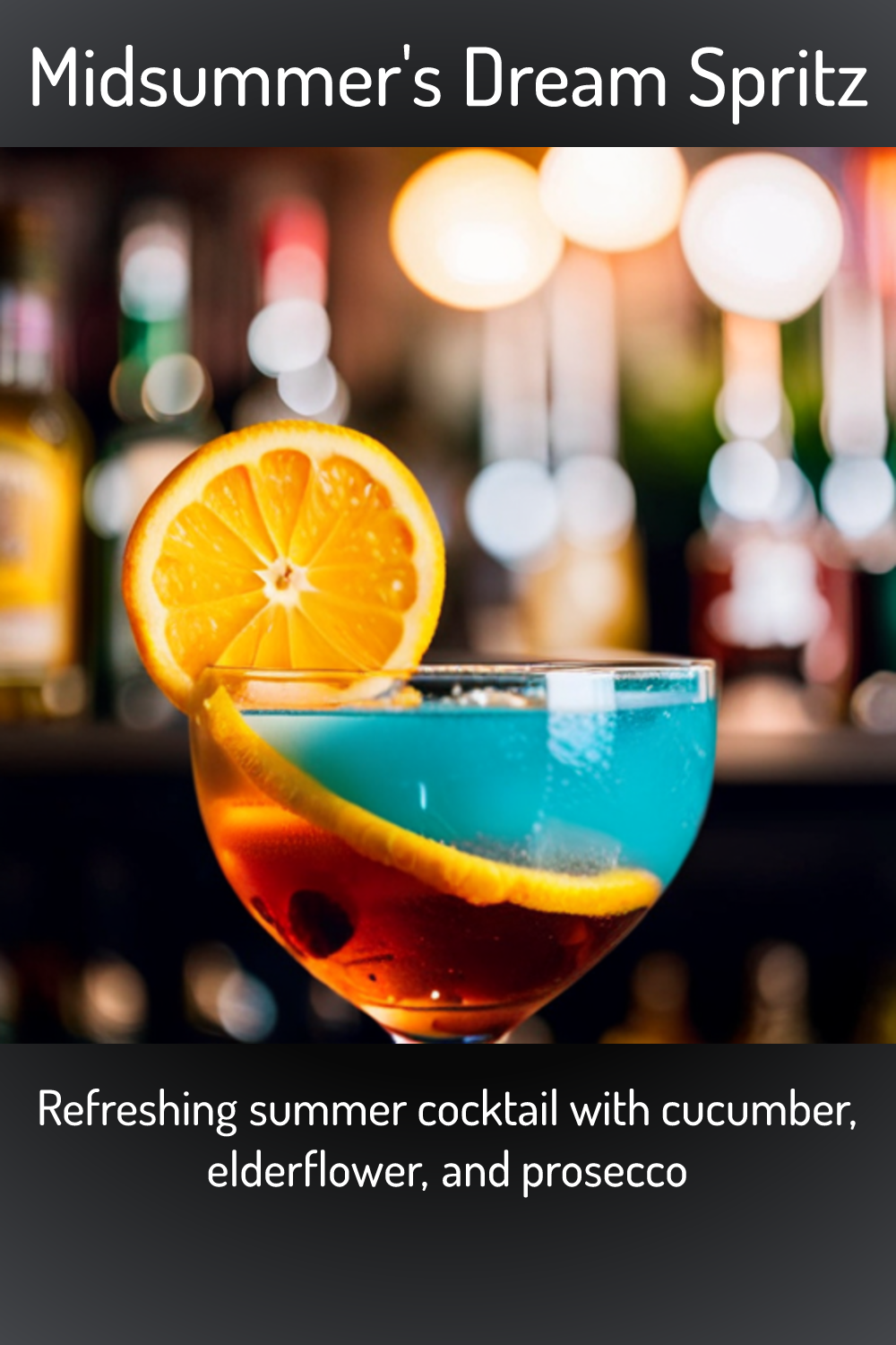 Midsummer's Dream Spritz, Refreshing summer cocktail with cucumber ...