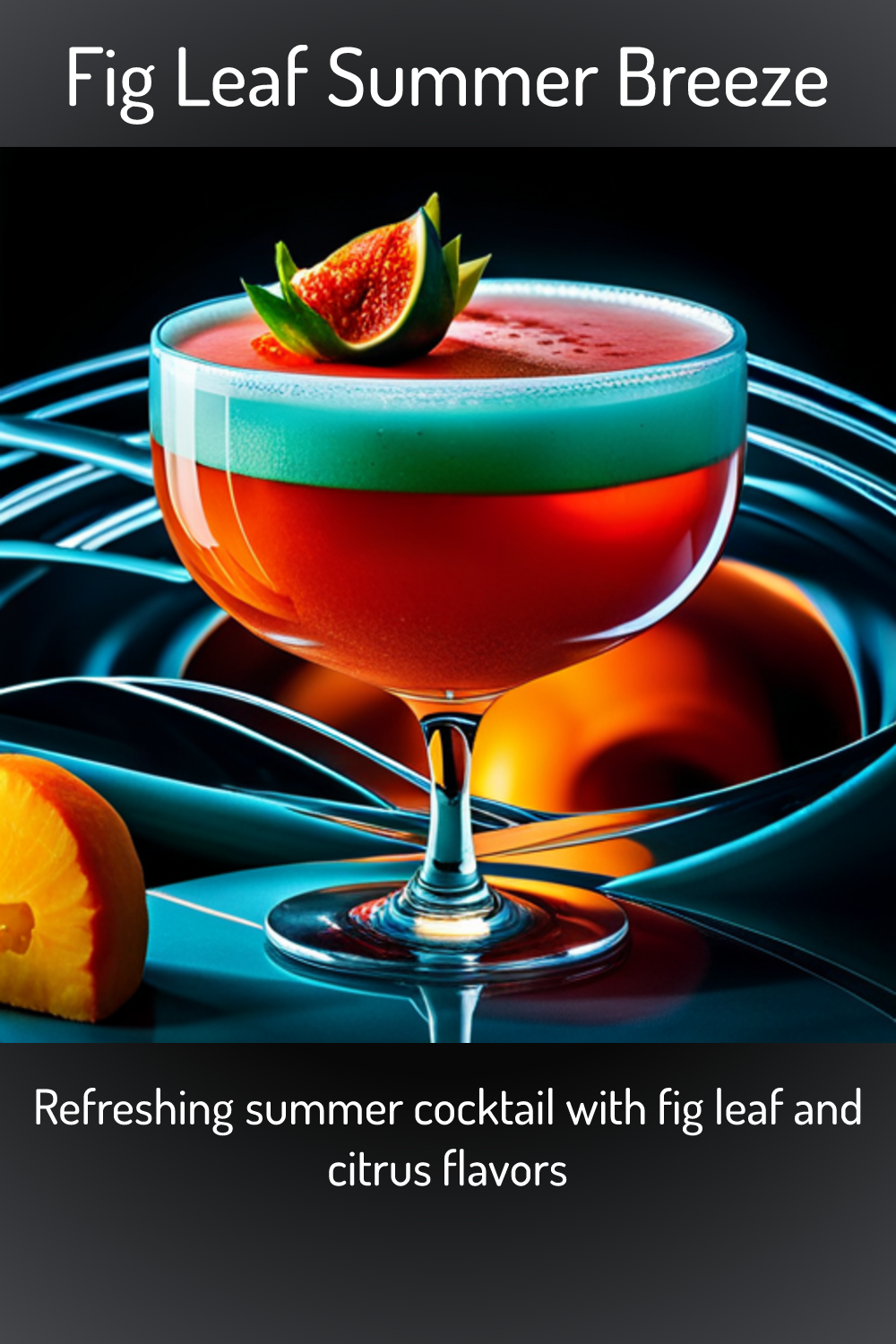 Fig Leaf Summer Breeze Refreshing Summer Cocktail With Fig Leaf And
