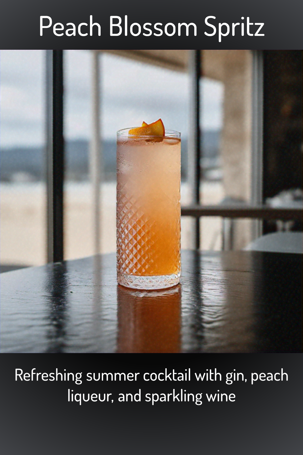 Peach Blossom Spritz, Refreshing summer cocktail with gin, peach ...