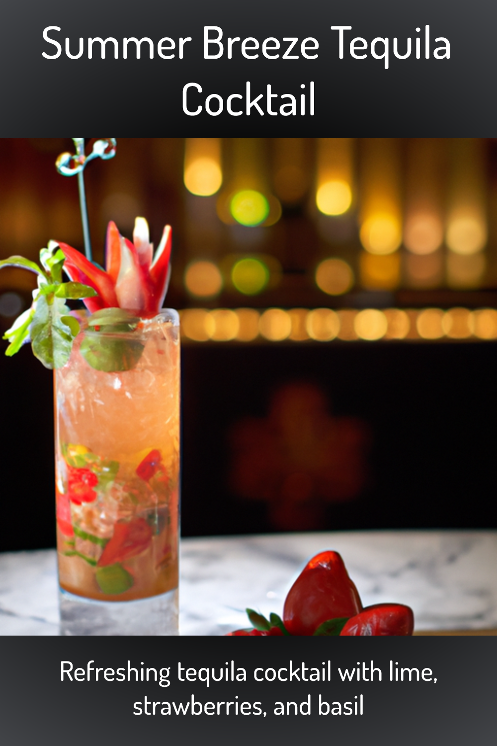 Summer Breeze Tequila Cocktail Refreshing Tequila Cocktail With Lime