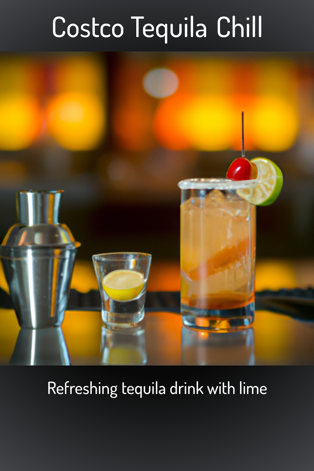 Costco Tequila Chill, Refreshing tequila drink with lime