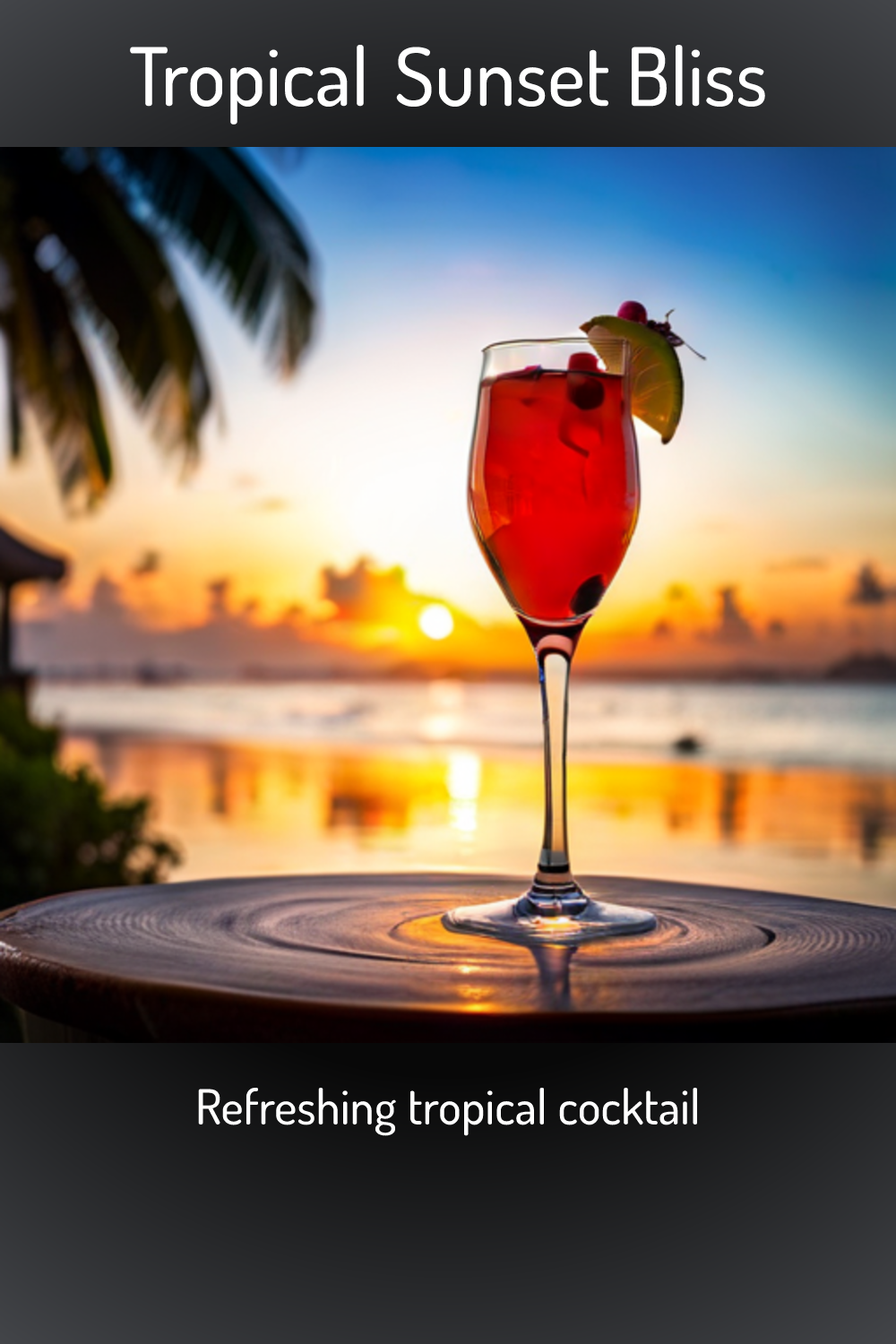 Tropical Sunset Bliss Refreshing Tropical Cocktail