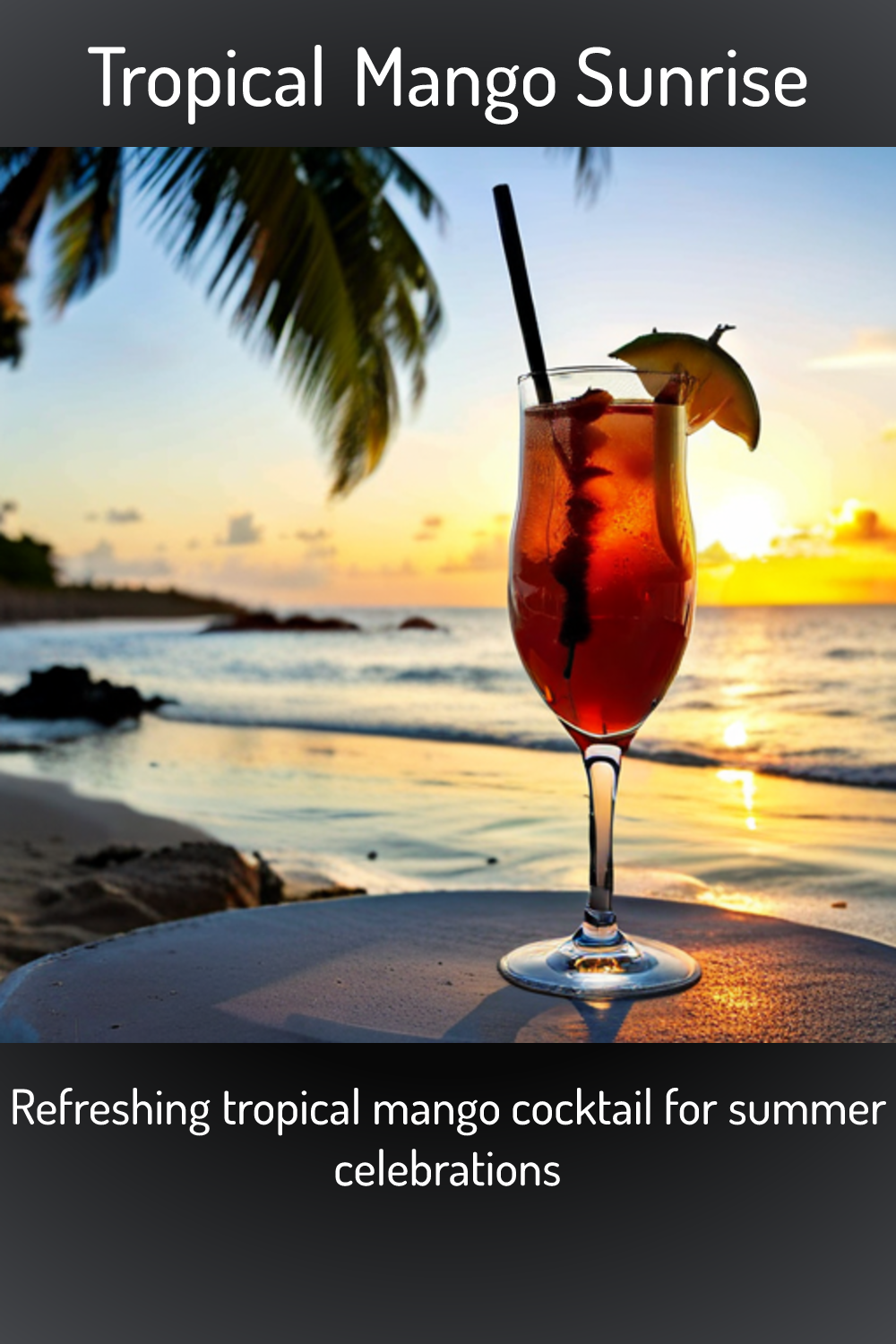 Tropical Mango Sunrise, Refreshing tropical mango cocktail for summer ...