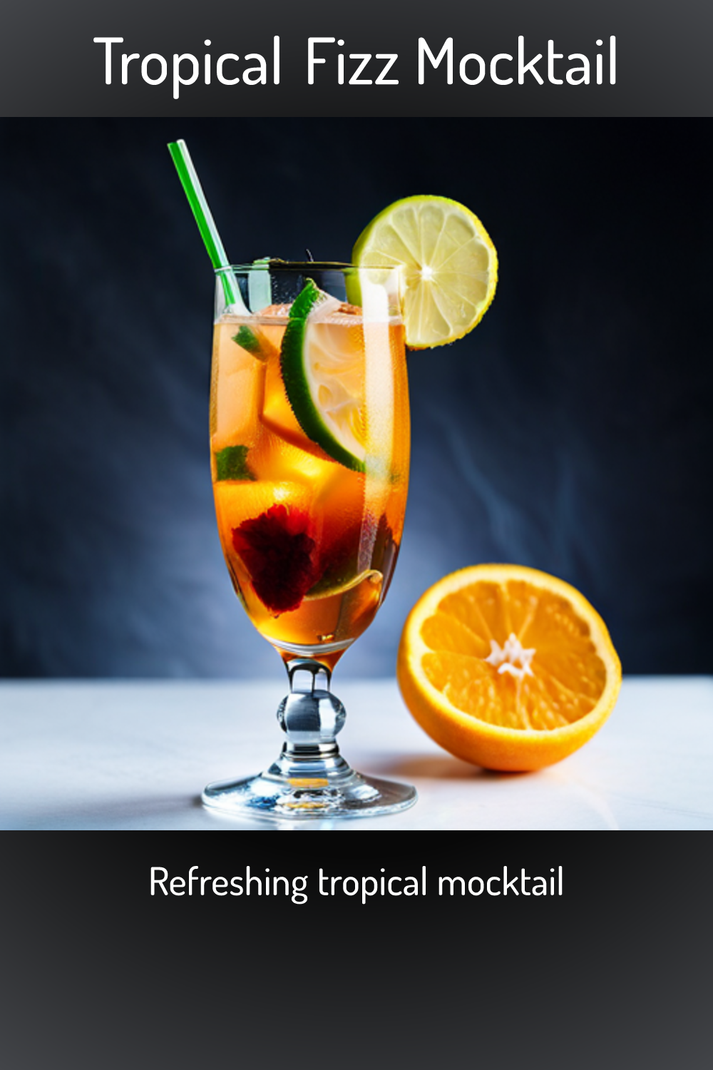 Tropical Fizz Mocktail Refreshing Tropical Mocktail