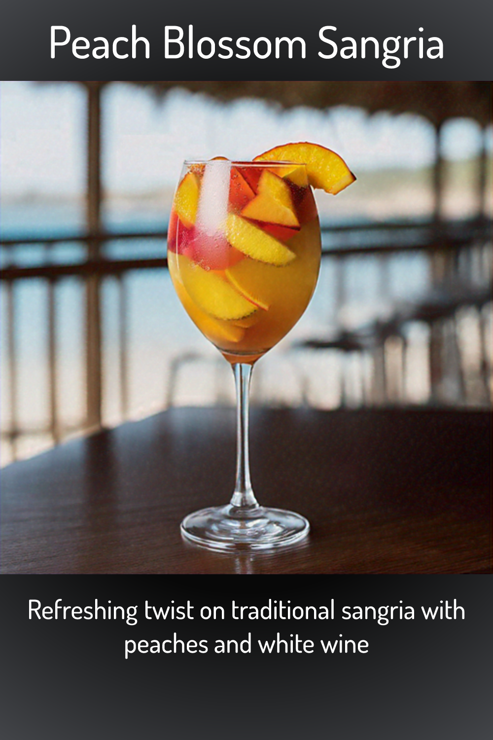 Peach Blossom Sangria, Refreshing twist on traditional sangria with ...