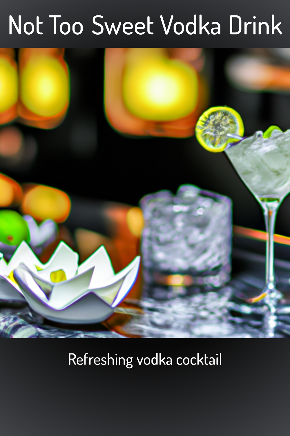 Not Too Sweet Vodka Drink, Refreshing vodka cocktail