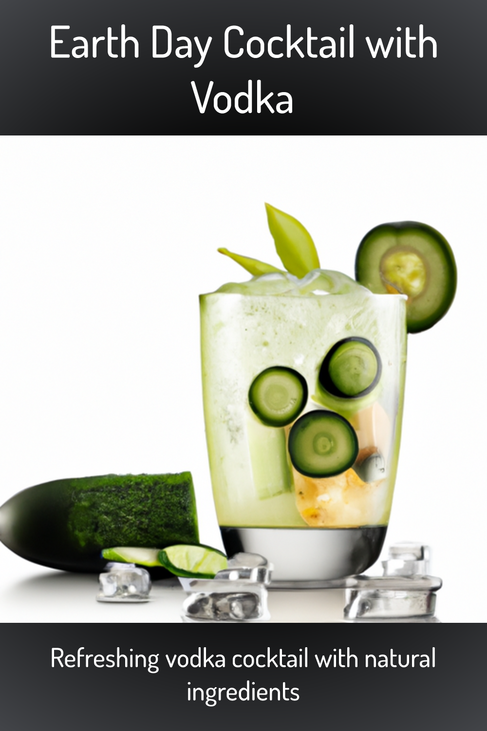 Earth Day Cocktail with Vodka, Refreshing vodka cocktail with natural ...